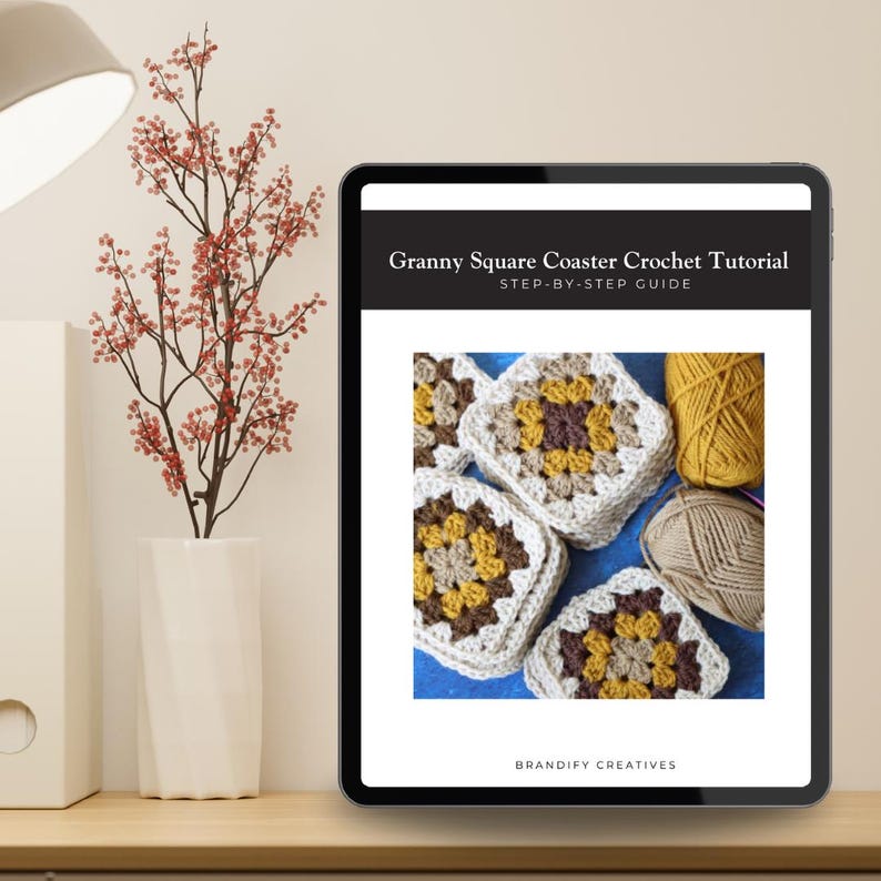 Granny Square Coaster Crochet Pattern PDF | Easy DIY Tutorial for ...