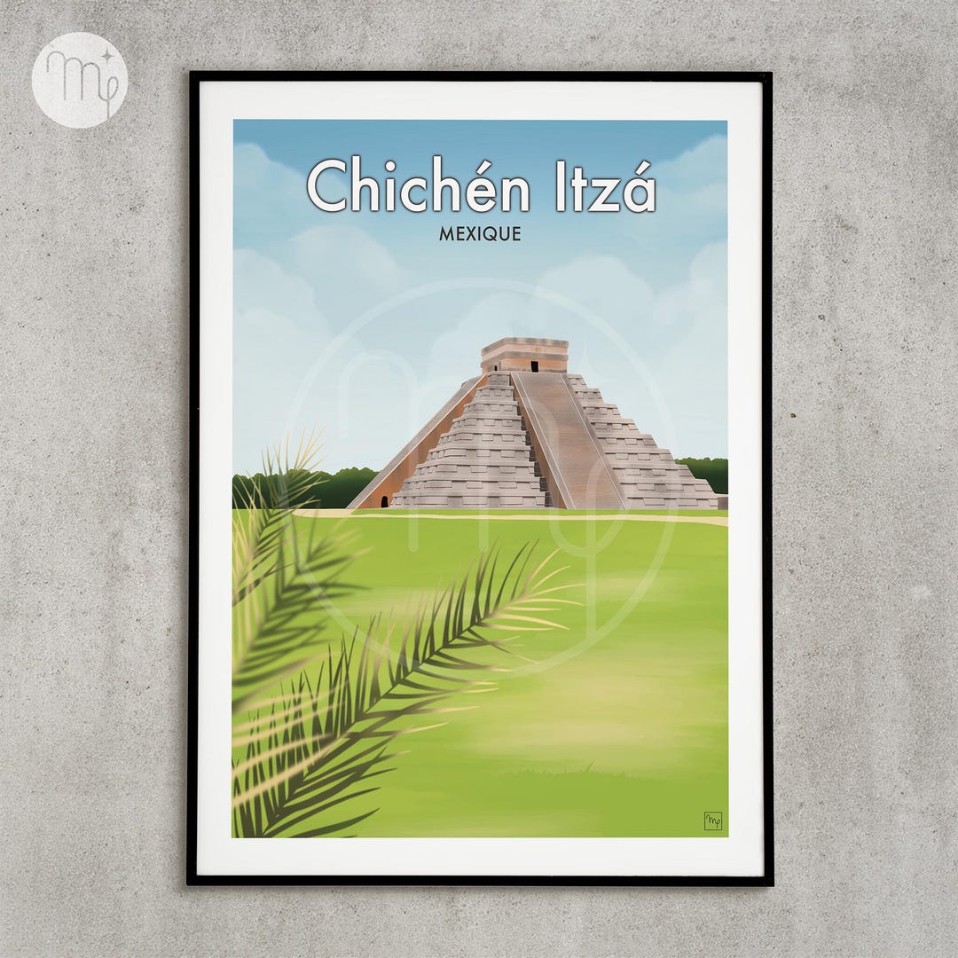 Chichen Itza Mexico Poster - Etsy
