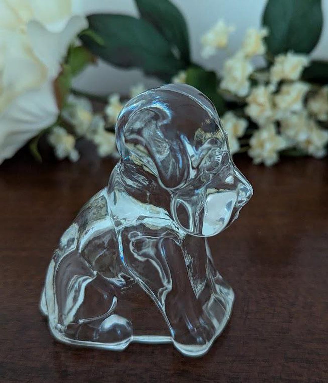Vintage Glass Dog Paper Weight - Etsy