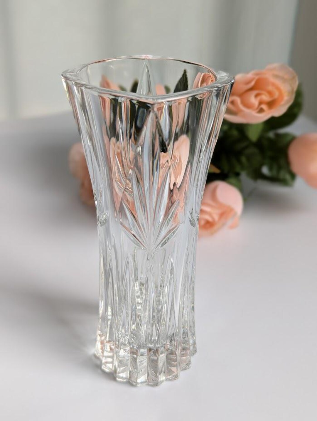 Lead Crystal Flower Vase by Princess House - Etsy