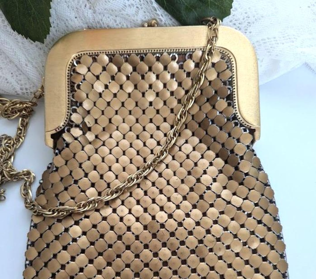 Large Whiting & Davis Brown Tone Mesh Purse B4-9 - Etsy