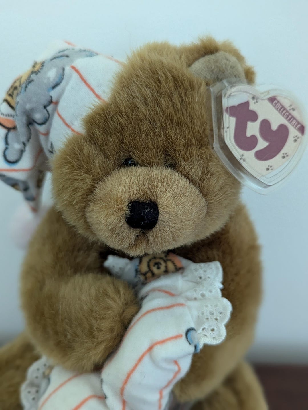 TY Beanie Sleeping Teddy Bear Plush Doll 1993 - Etsy