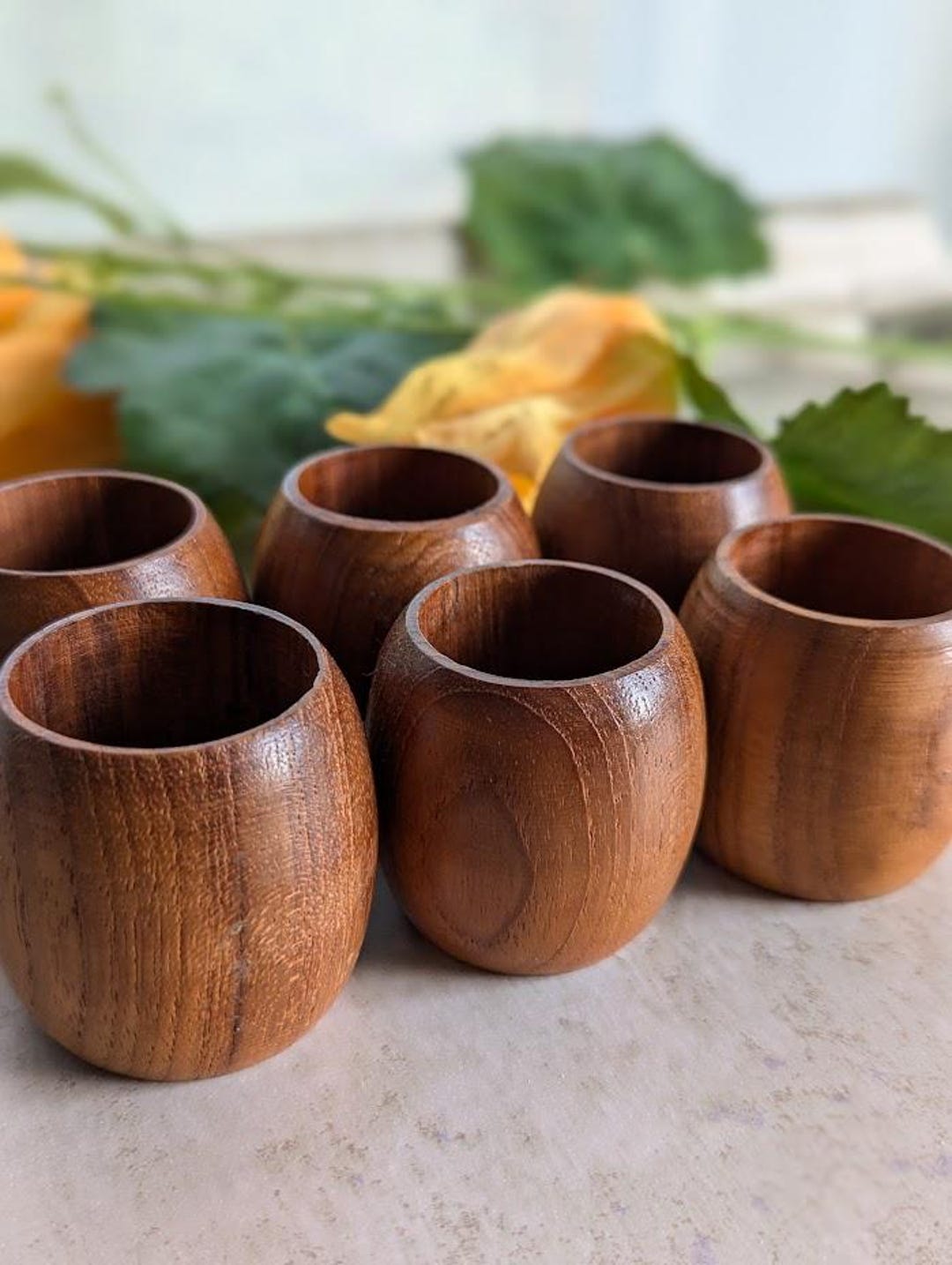 6 Pcs Wooden Napkin Rings - Etsy