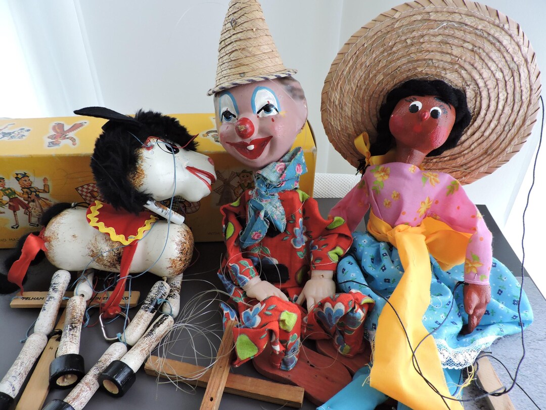 String Puppets, Pony,clown,girl B7 - Etsy
