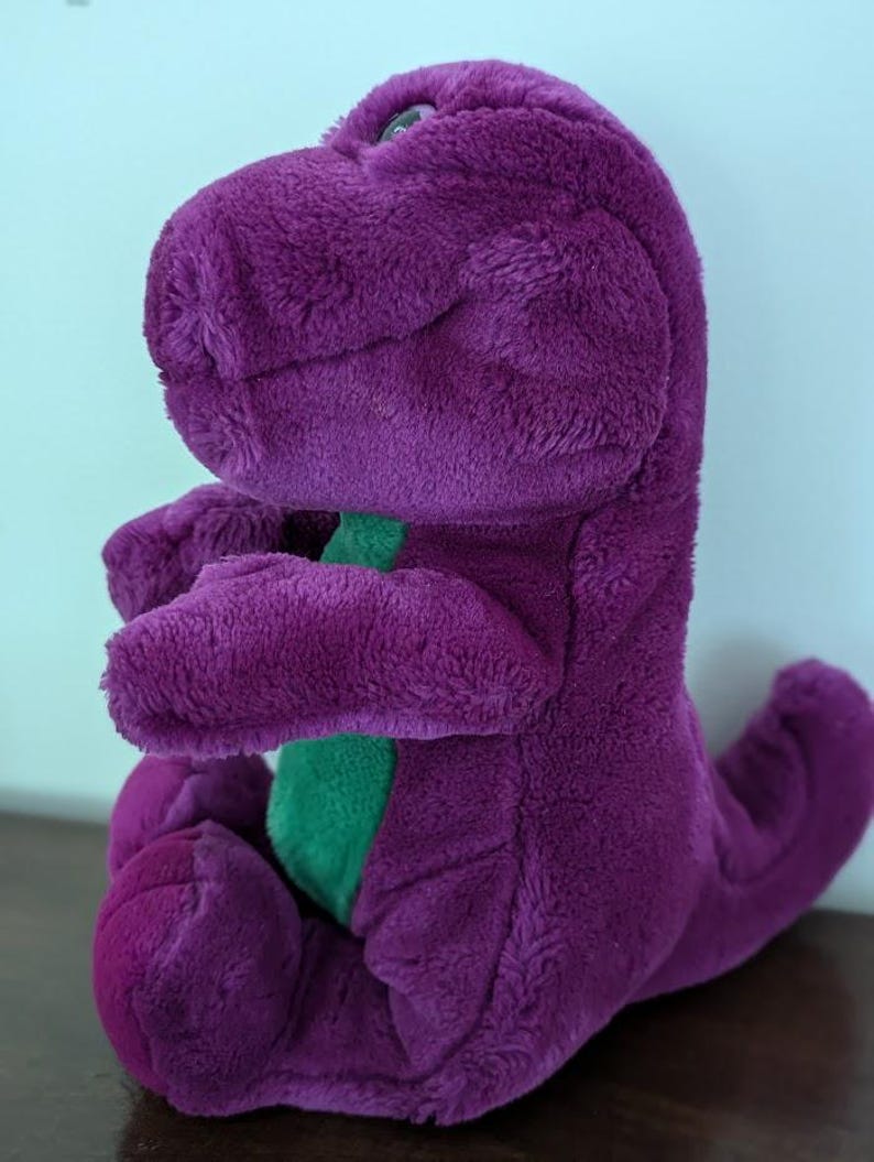 Barney the Purple Dinosaur Plush Toy - Etsy
