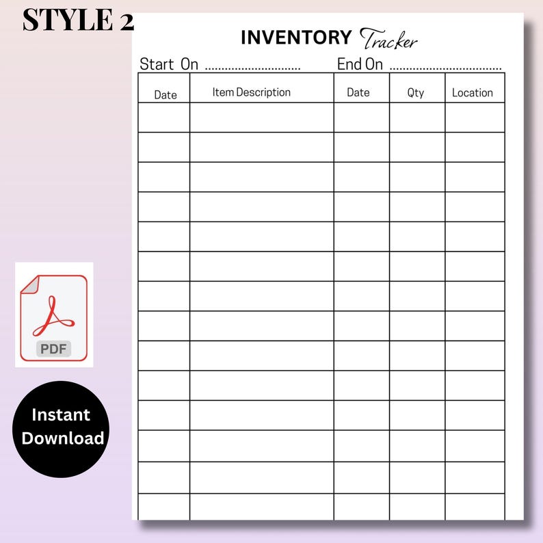 5 Tracker Bundle for Small Business | Product Inventory Management ...