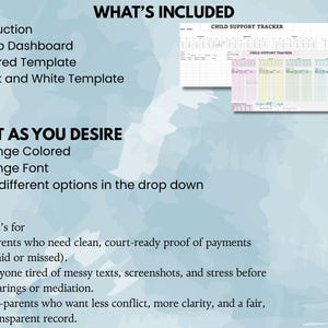 Co-parenting Documentation Bundle | Custody Calendar, Child Support & Expense Tracker ...