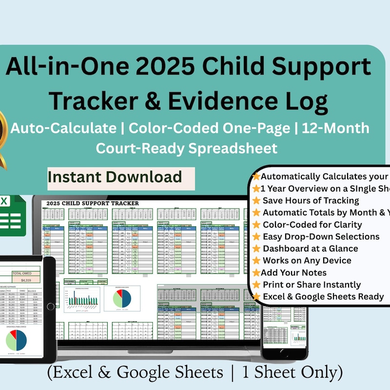 1 Page Finance Tracker - Etsy