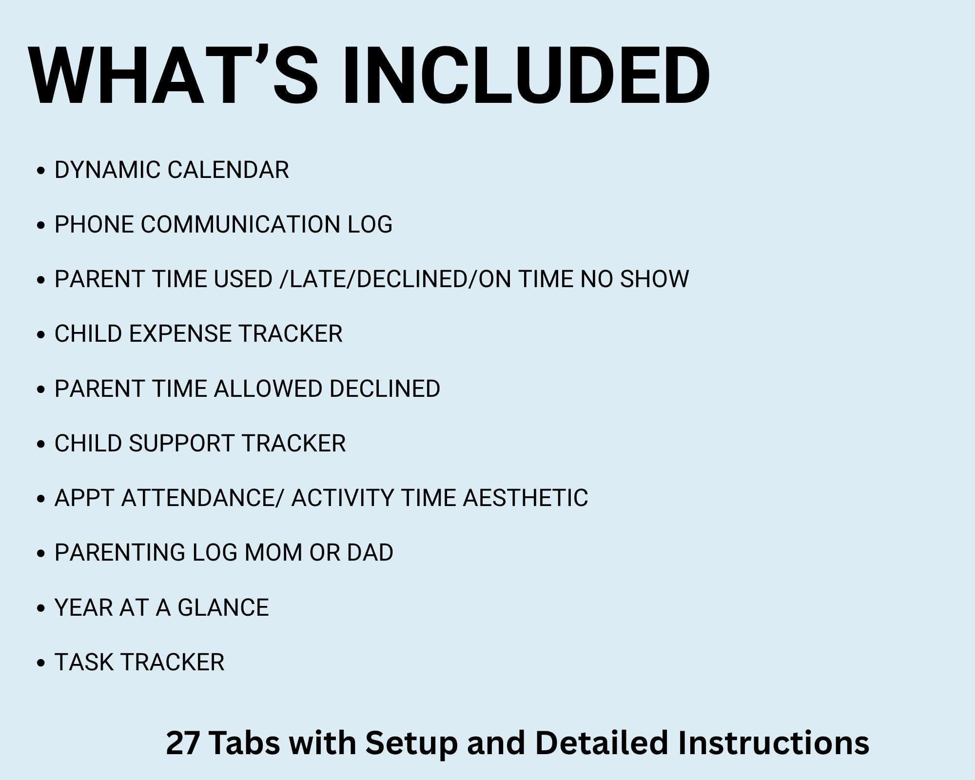 ULTIMATE All-in-one Co-parenting Command Center | 27 TABS Custody and ...