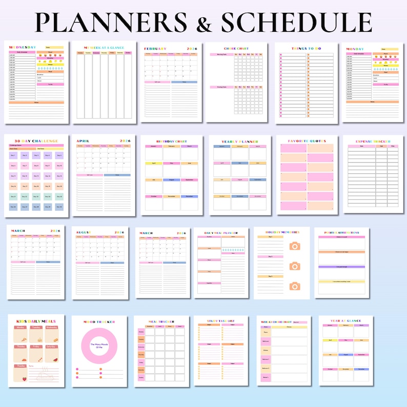 ADHD Kids Planner Printable | Executive Function Planner for ADHD ...
