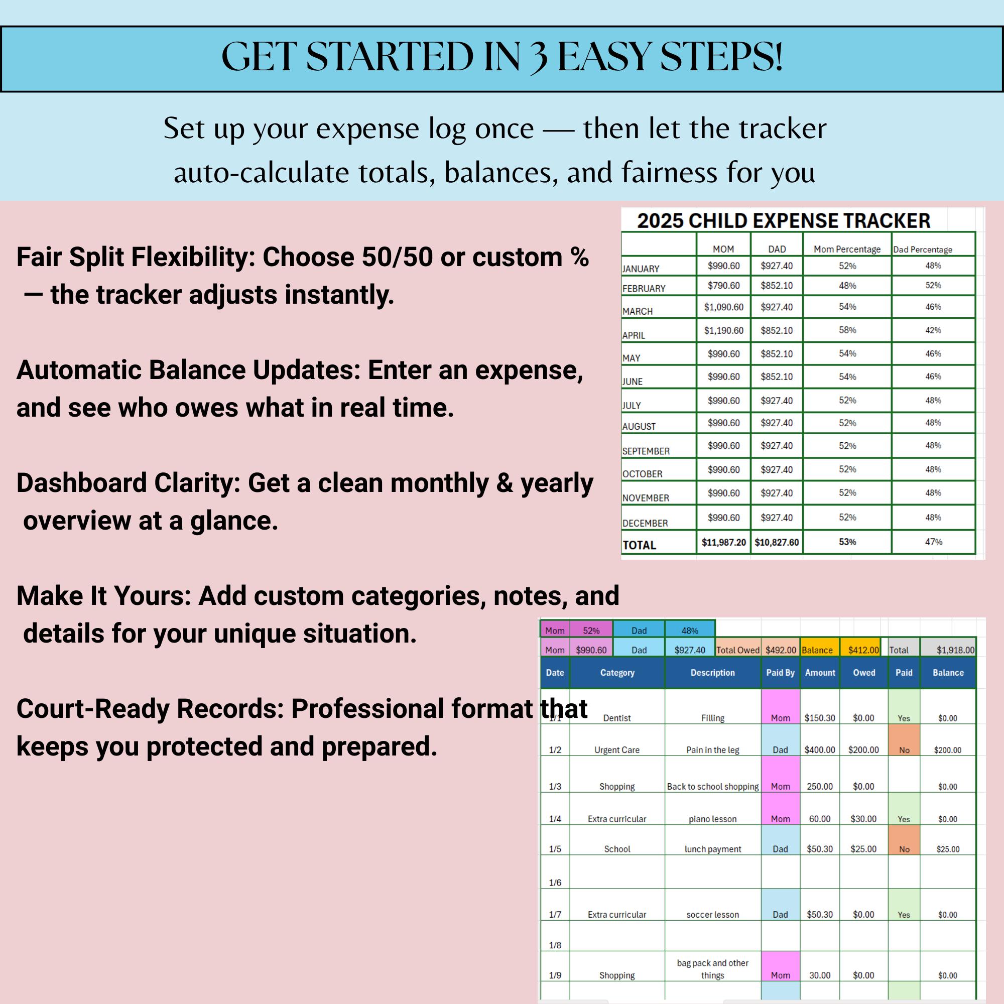 Ultimate Co-parenting Expense Tracker | Child Support & Shared Expenses ...