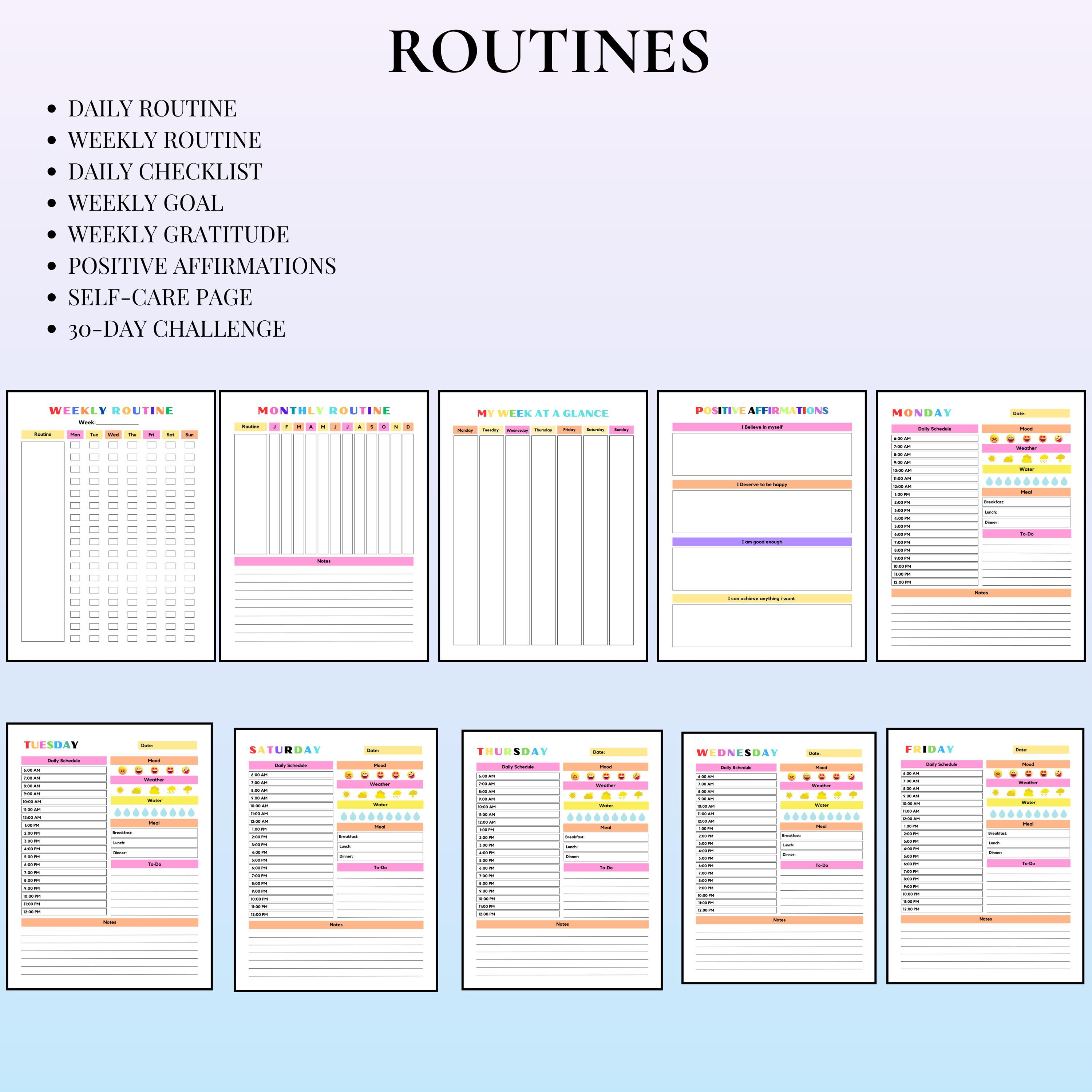 ADHD Kids Planner Printable | Executive Function Planner for ADHD ...