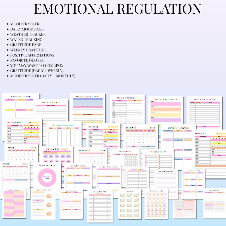 ADHD Kids Planner Printable | Executive Function Planner for ADHD ...
