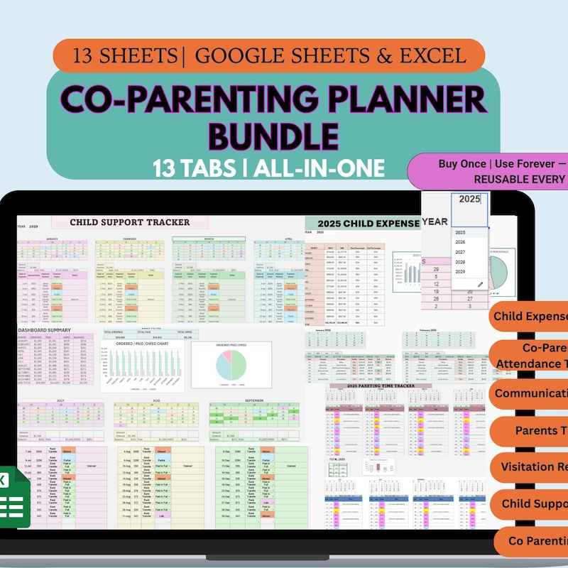 Parenting Excel Tracker - Etsy