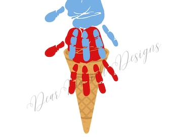 Fourth of July Handprint | Summer Art for Kids | Toddler Hand Print ...