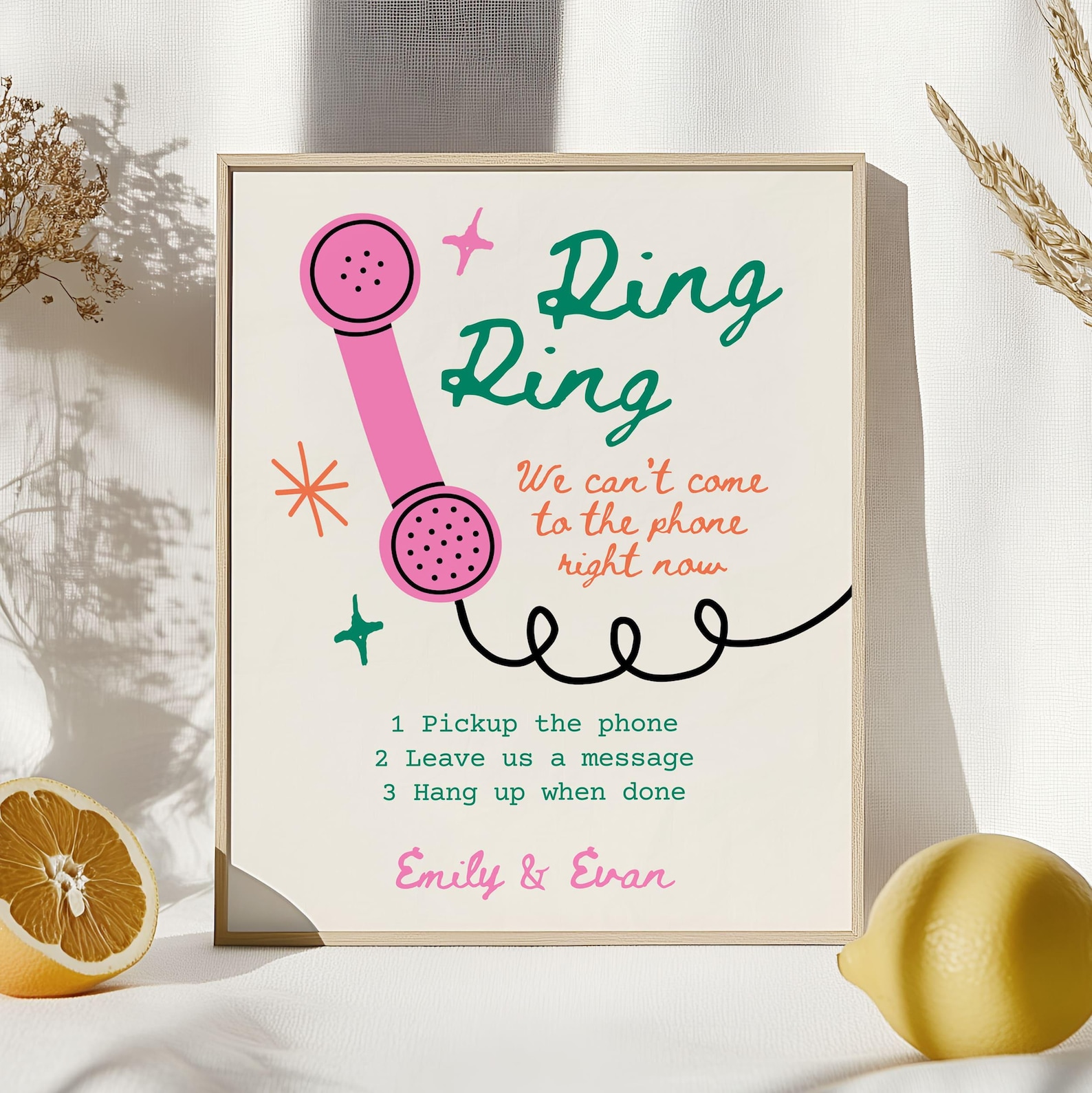 Whimsical Audio Guestbook Sign Pink Template for Wedding Table Sign ...