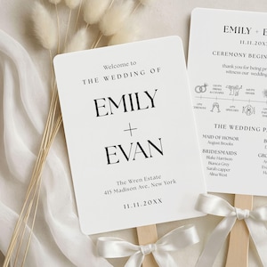 Wedding Program Fans, Wedding Timeline Fan, Infographic Fan ...