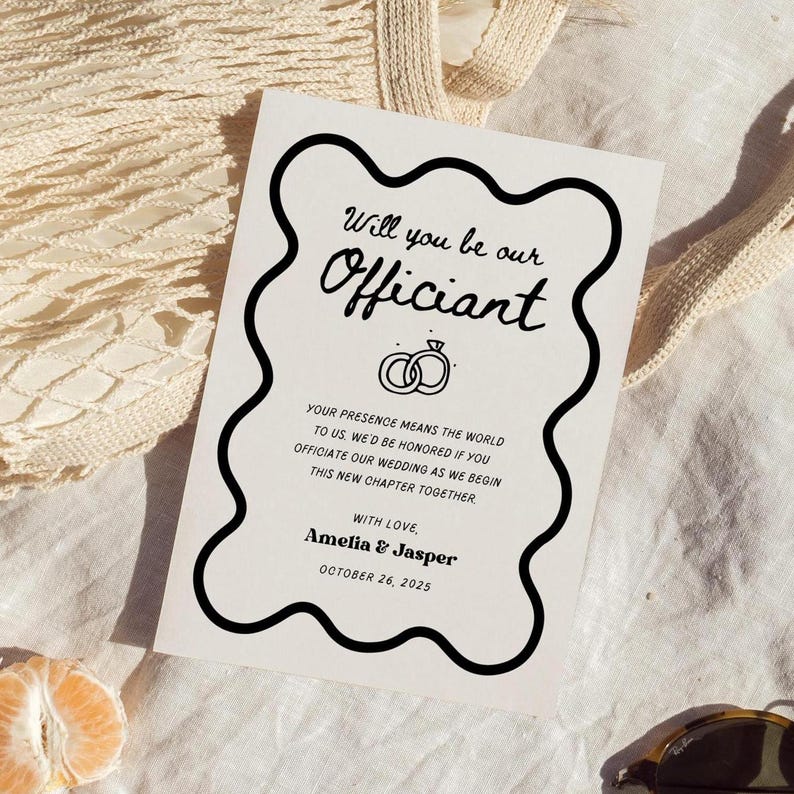Officiant Proposal, Wedding Officiant Card, Will You Be Our Officiant ...