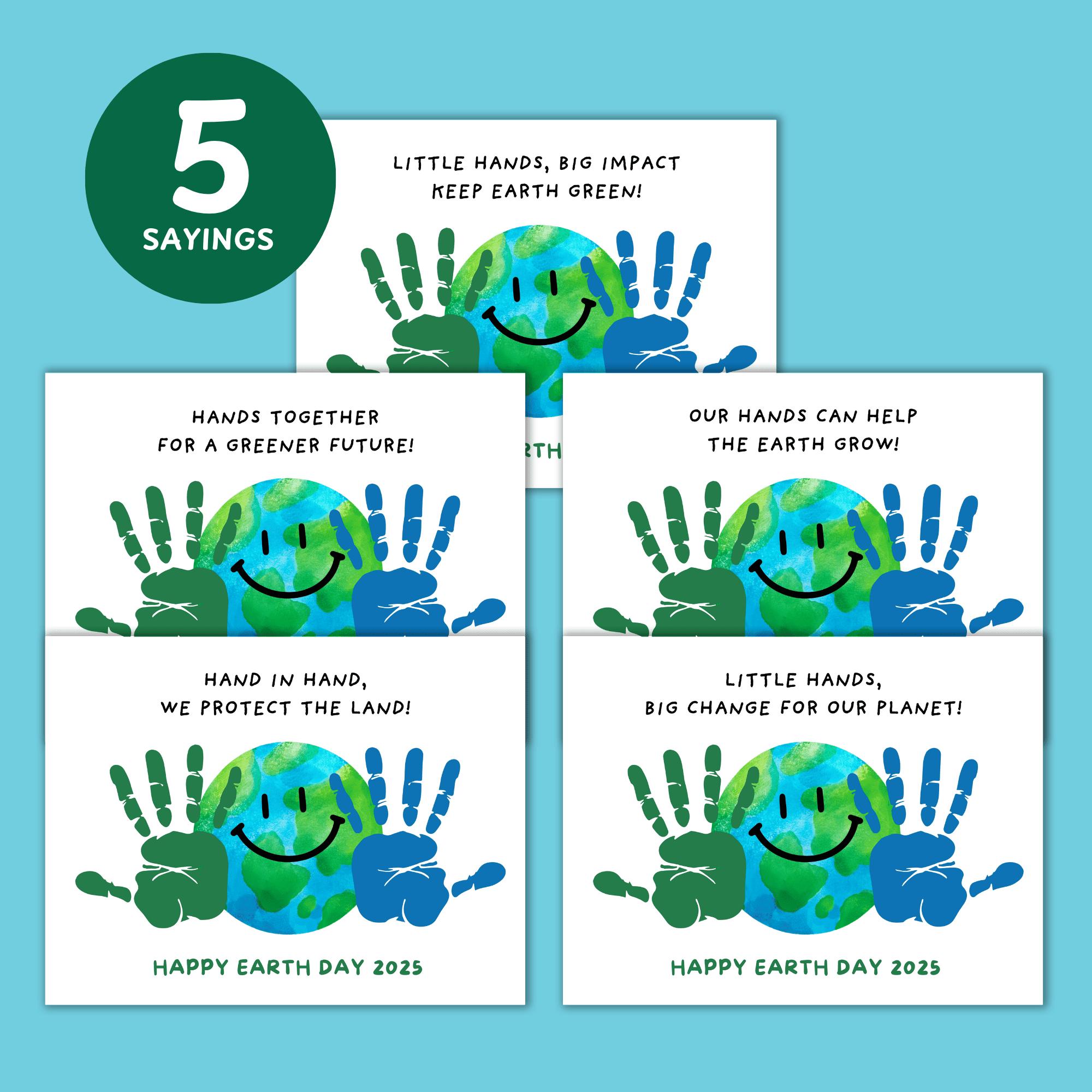 Earth Day Handprint Art for Classroom Activity, Handprint Craft ...