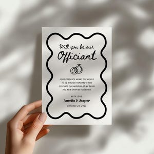 Officiant Proposal, Wedding Officiant Card, Will You Be Our Officiant ...
