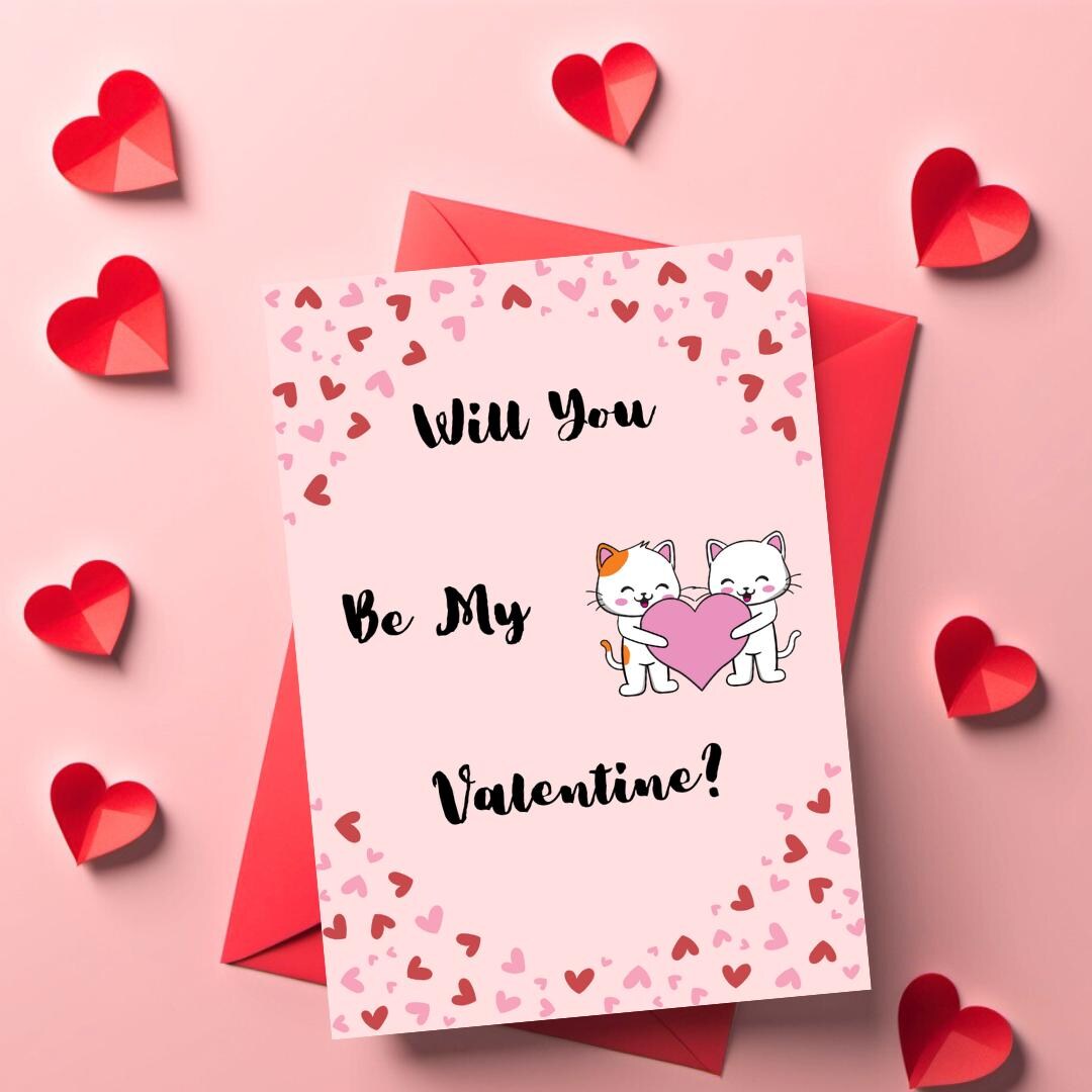 Cute Cat Valentines Day Cards, Valentines Day Cards, Valentines Day ...