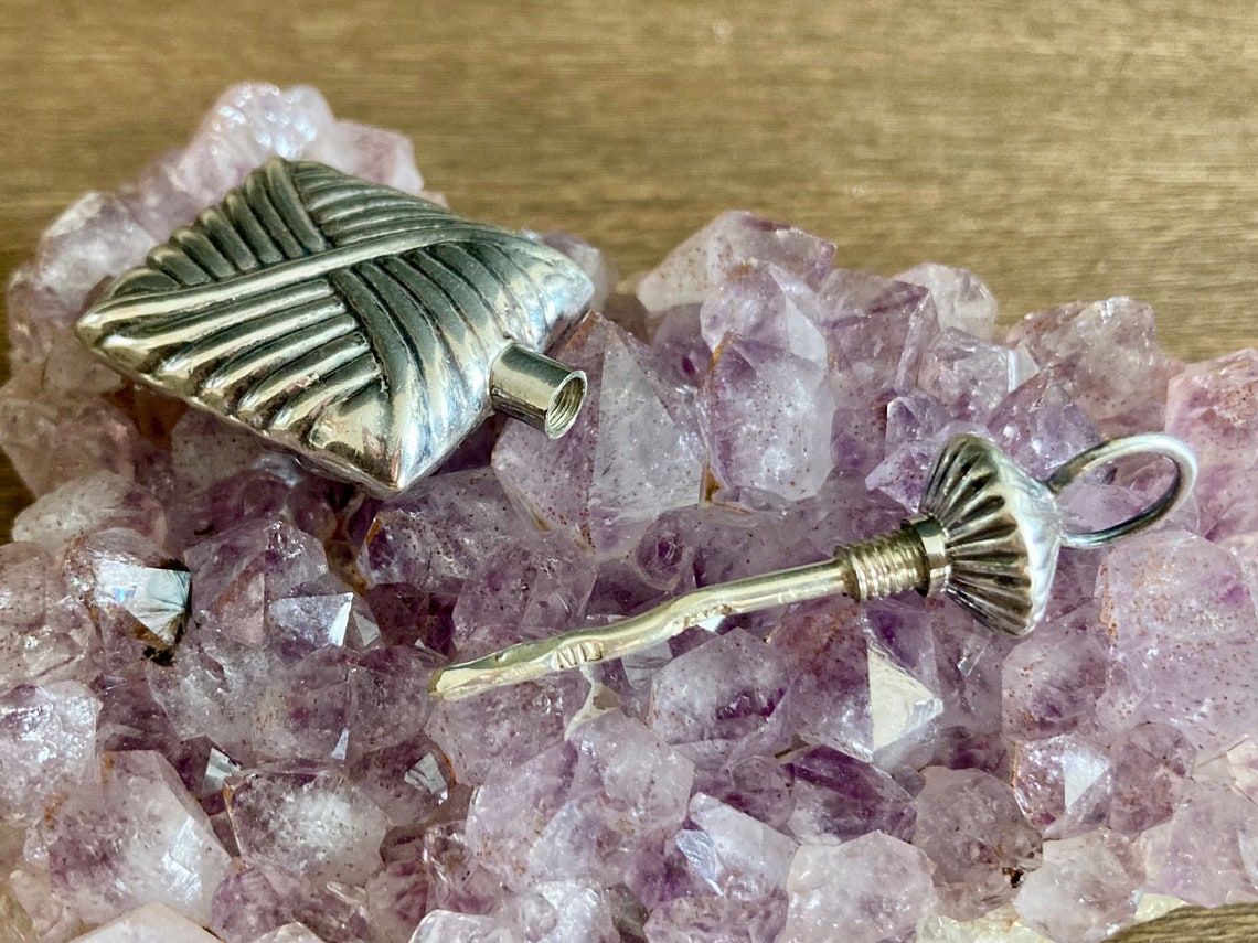 Vintage Sterling Perfume Bottle Pendant - Etsy