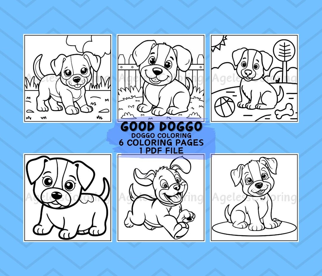Good Doggo Coloring Book, Dogs Coloring Pages, Dogs Lovers Coloring ...