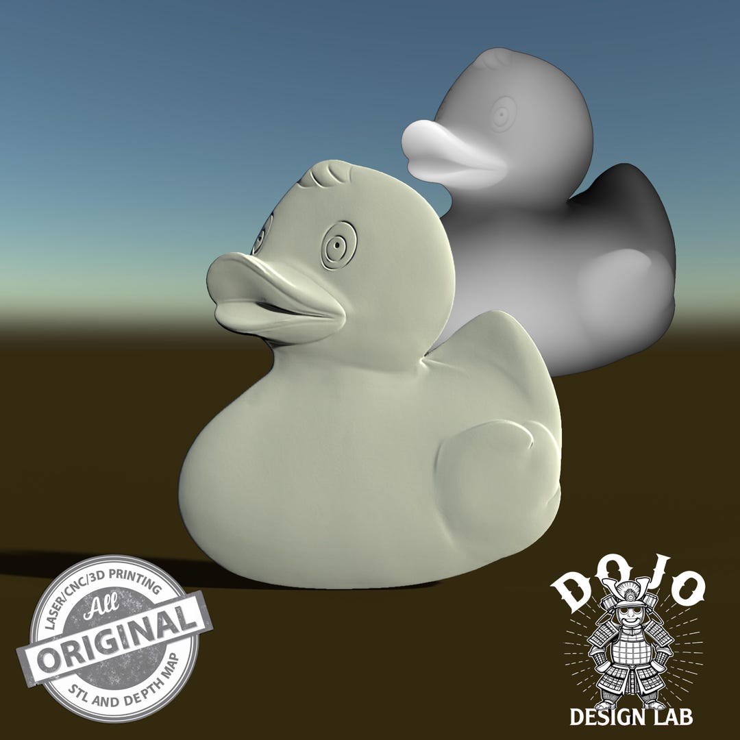 Rubber Ducky Relief - 3D STL for CNC, 3D Printing & Laser Engraving_0 ...