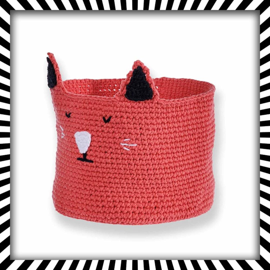Crochet Cat Basket Pattern Download PDF 8725KP53 - Etsy