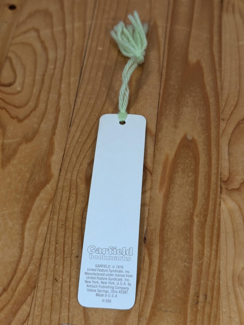 Garfield Bookmarks - Garfield 1978 Bookmark - Jim Davis - Cats Don't ...