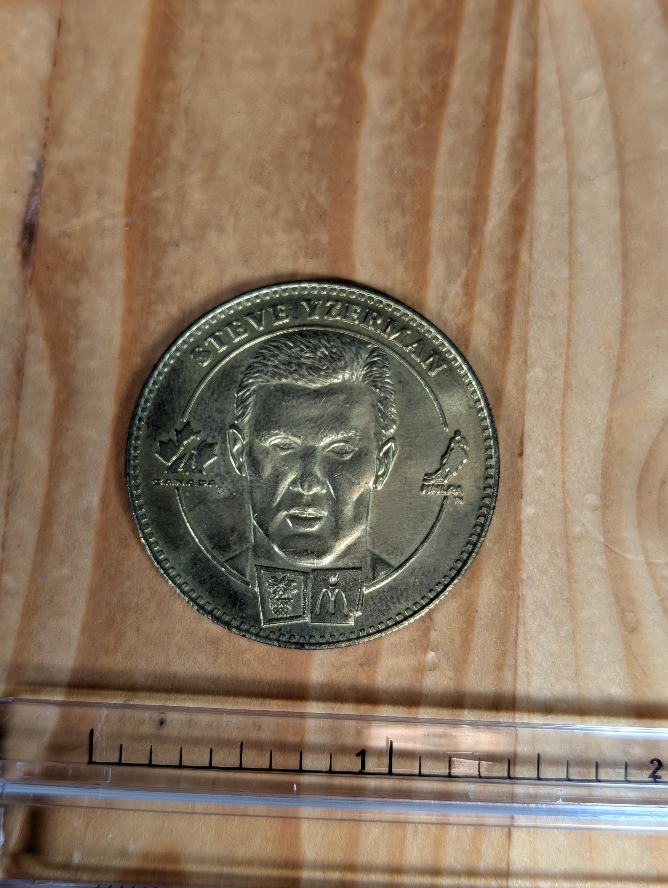 Vintage Mcdonald’s NHL Hockey Token - Steve Yzerman - Team Canada - Etsy