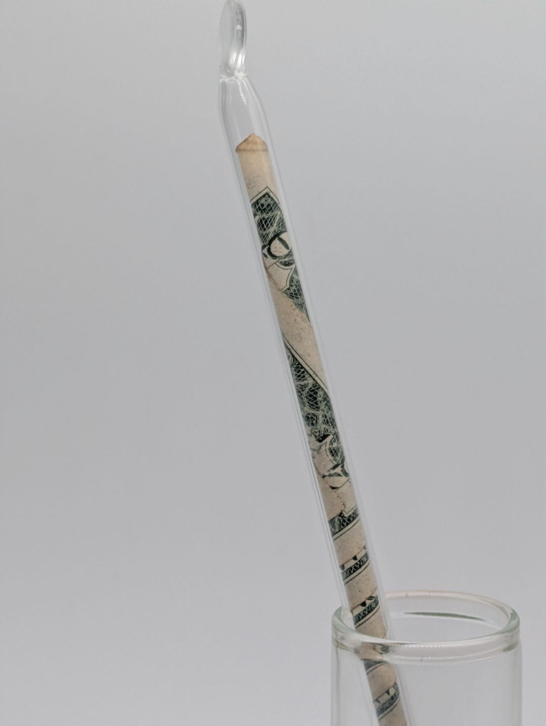 Vintage US Dollar Bill Glass Swizzle Stick | Money Cocktail Stirrer ...