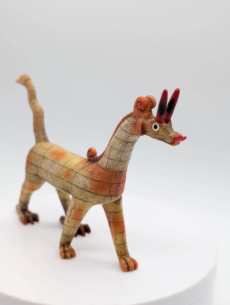 Vintage Mushussu Babylonian Dragon Figurine Mesopotamian Mythology ...