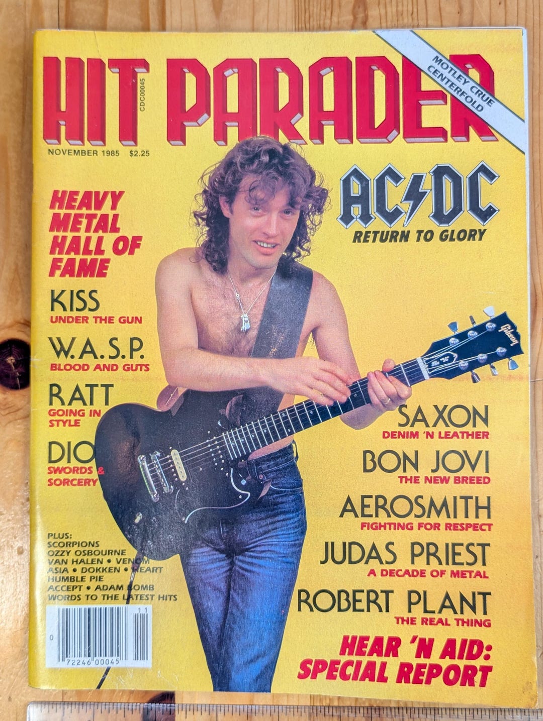 Vintage Hit Parader Magazine November 1985: AC/DC, Motley Crue - Etsy