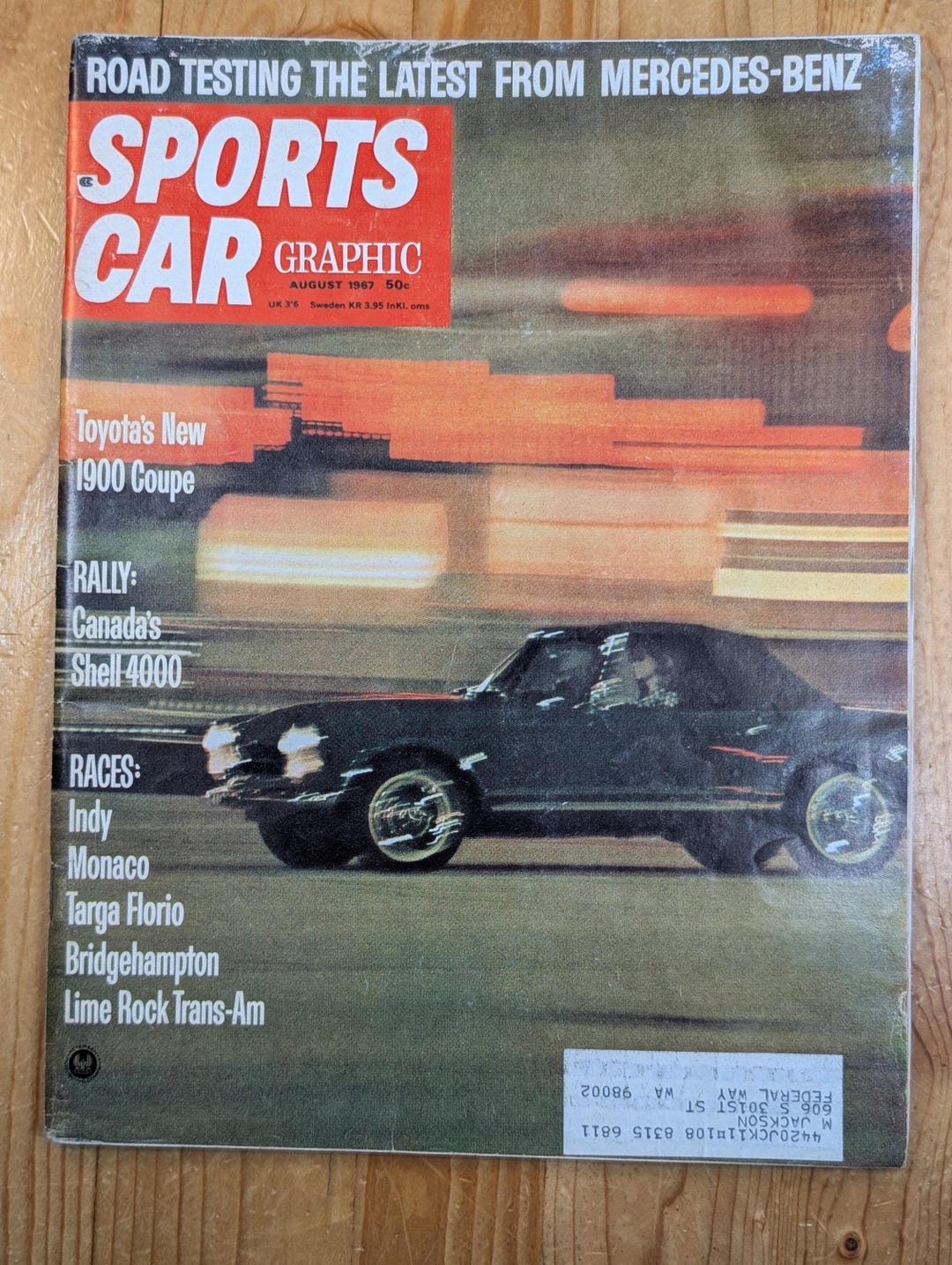 Sports Car Graphic Magazine Featuring Road Test of Mercedes-benz Model ...