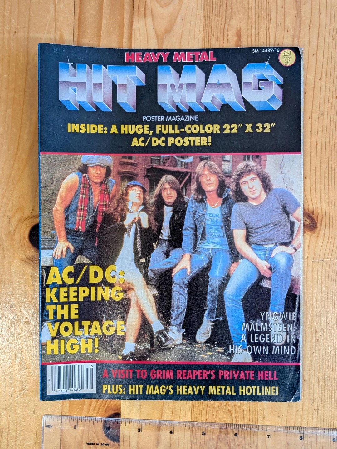 Vintage 1985 Heavy Metal Hit Mag: AC/DC Poster Magazine - Etsy