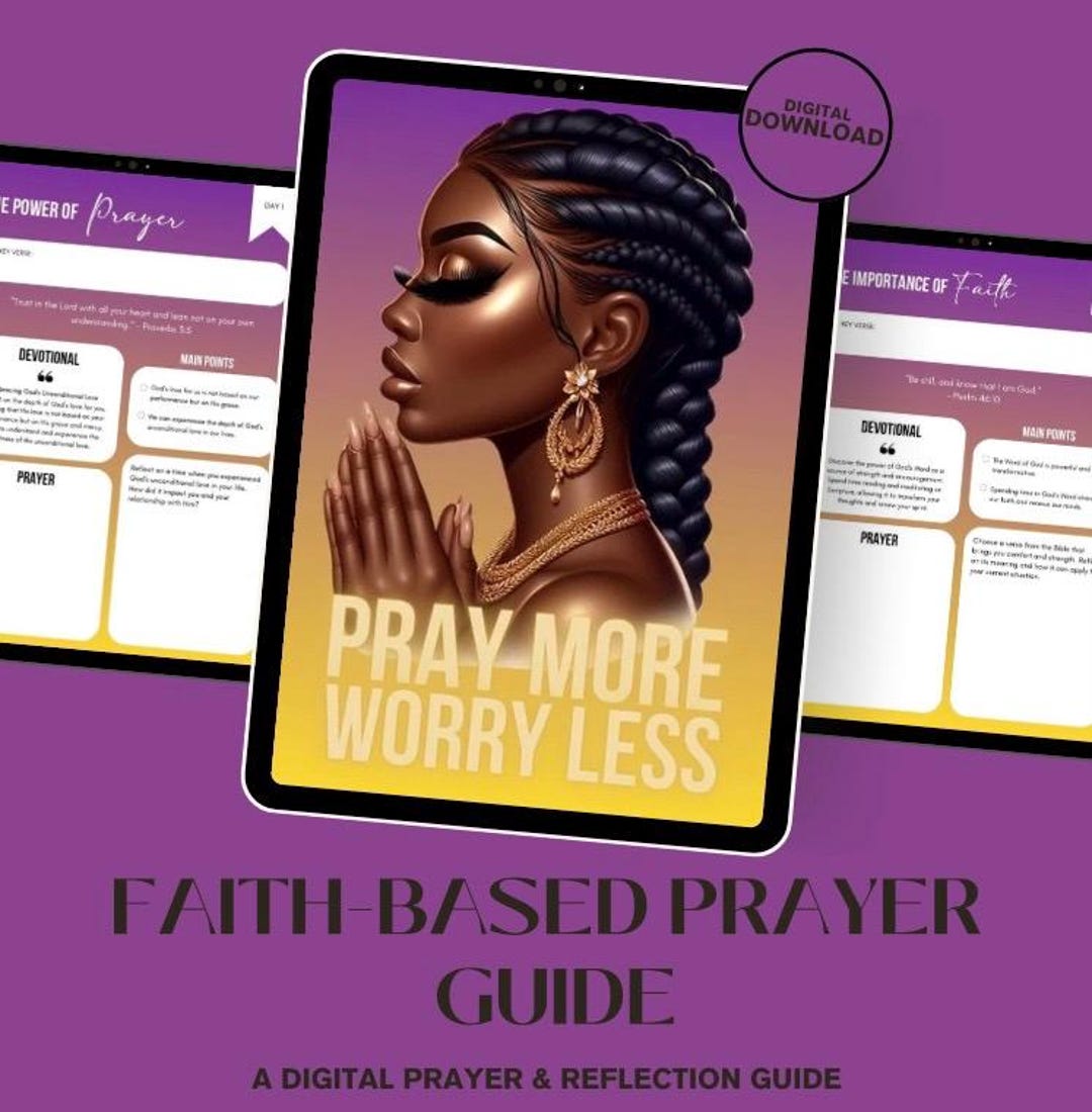 Pray More Worry Less | Digital Prayer Planner | Faith Based Planner PDF ...