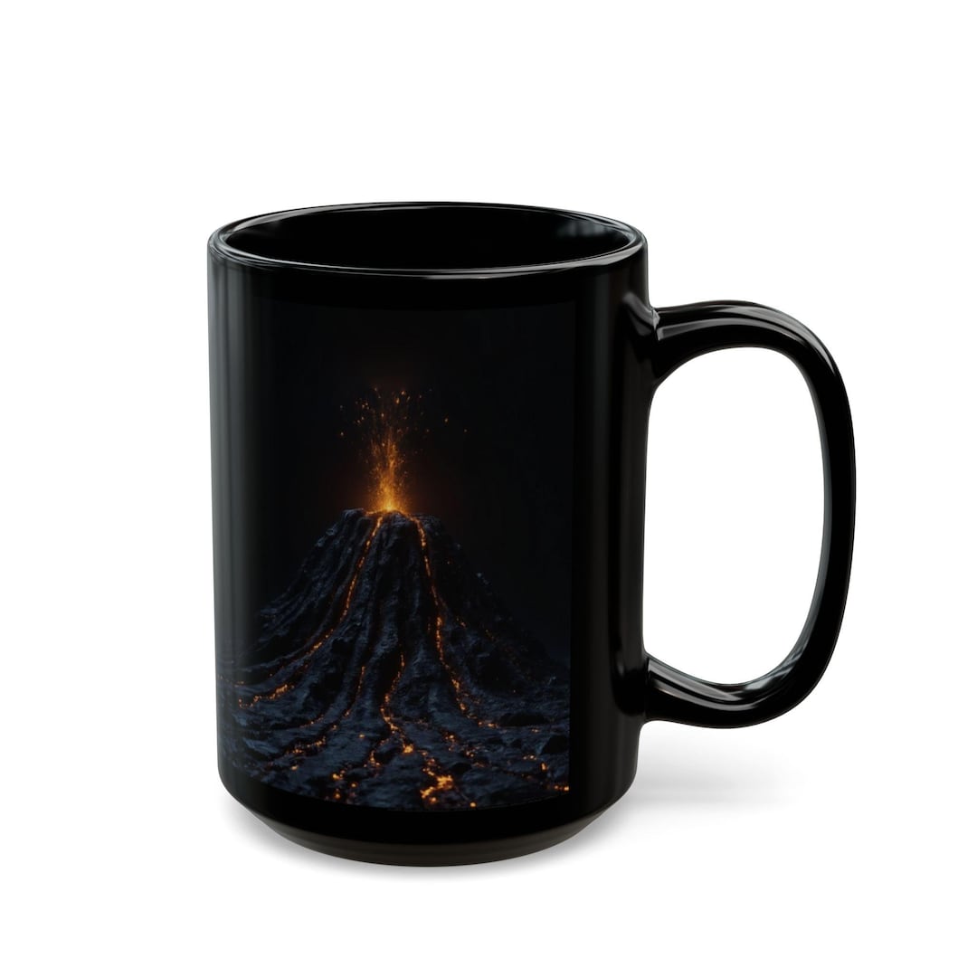 Volcano Eruption Mug Unique Handmade Ceramic Mug Gift for Coffee Lovers ...