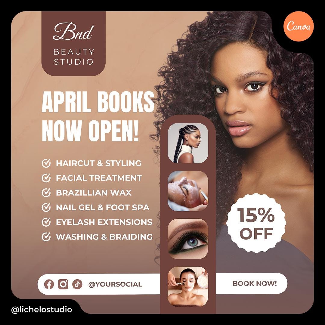 Canva Editable April Books Open Flyer, Spring Booking Flyer, Easter ...