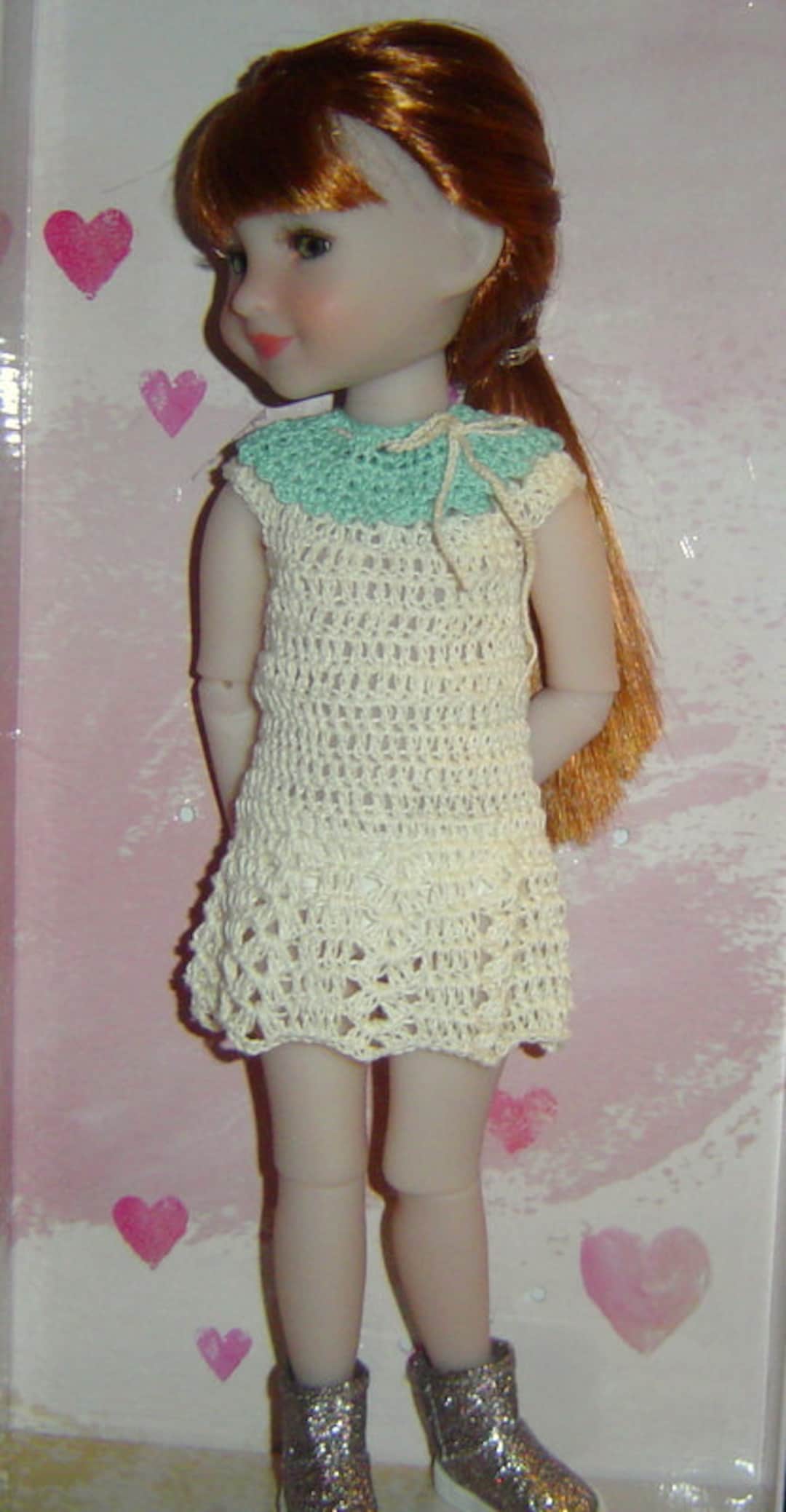 PDF Pattern 127,multiple Doll Sizes,crochet Collar and Dress,14"-14.5 ...