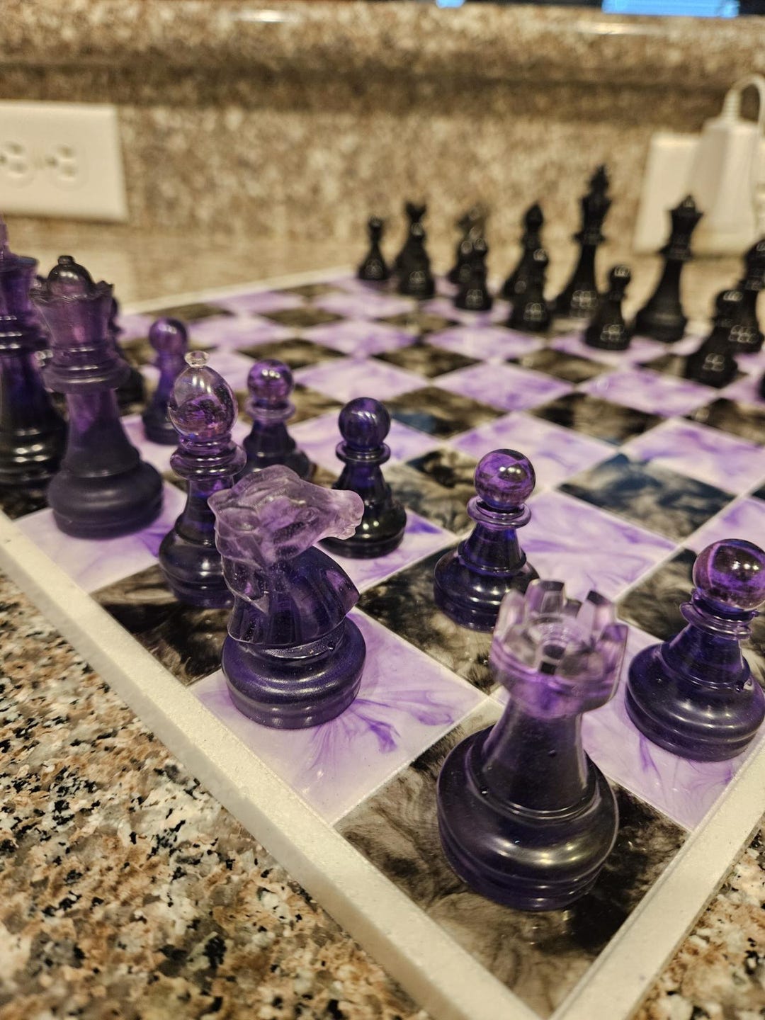 Swirl Tile Chess Set - Etsy