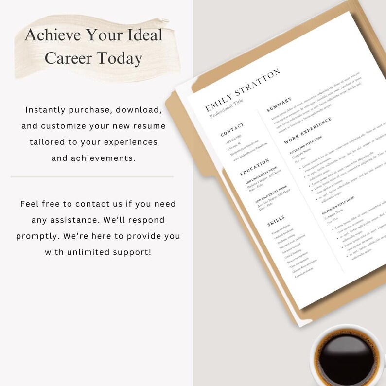 Professional Resume Template | Modern and Editable Design for Job ...