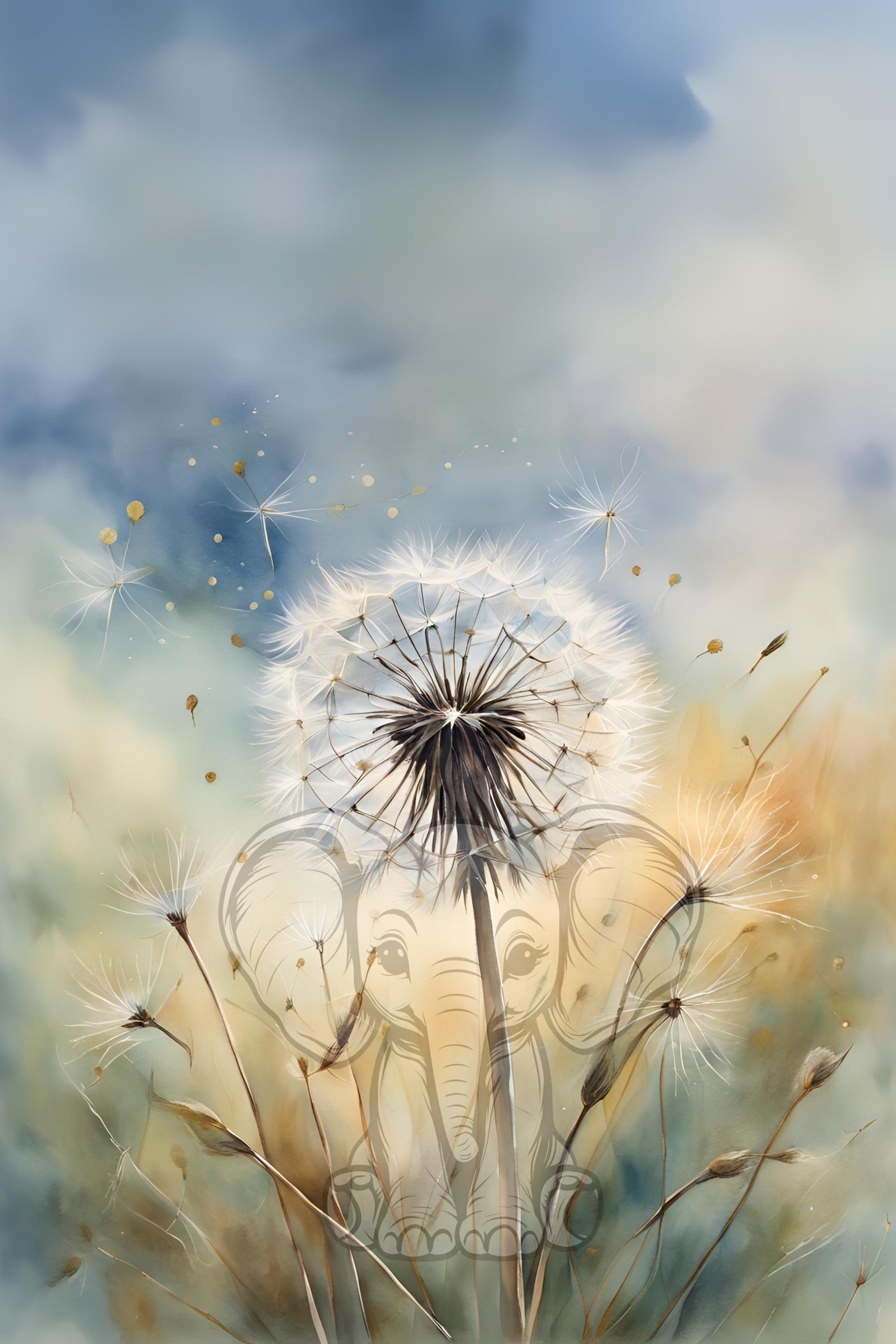 Dandelion Botanical Printable Wall Art, Bathroom, Office, Home ...