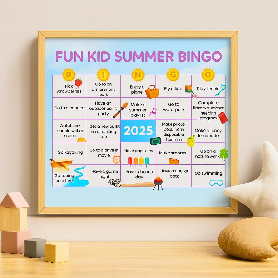 Printable Summer Bingo for Kids 2025 – Fun Activity Sheet, Summer ...