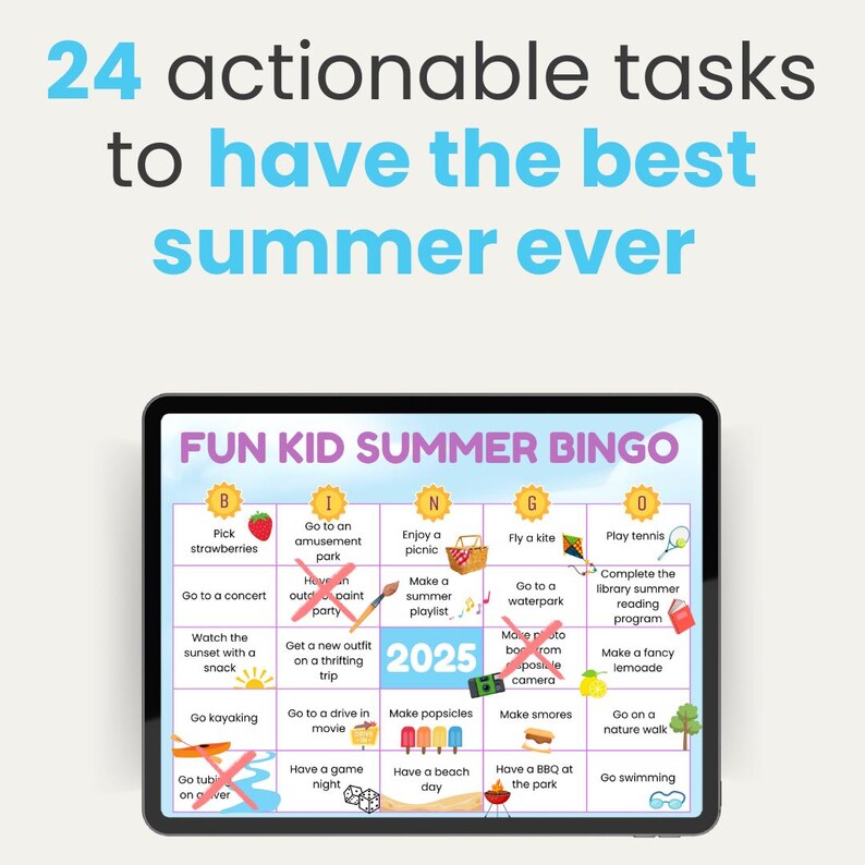 Printable Summer Bingo for Kids 2025 – Fun Activity Sheet, Summer ...