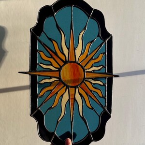 Stained Glass Sun Panel Suncatcher Window | the Sun and Moon Art ...
