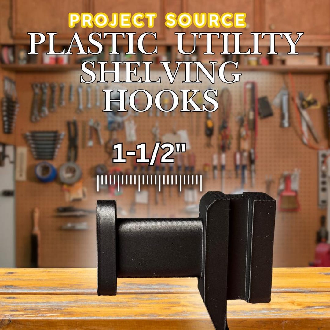 Project Source Utility Racks – Plastic Shelving Hook STL Download - Etsy