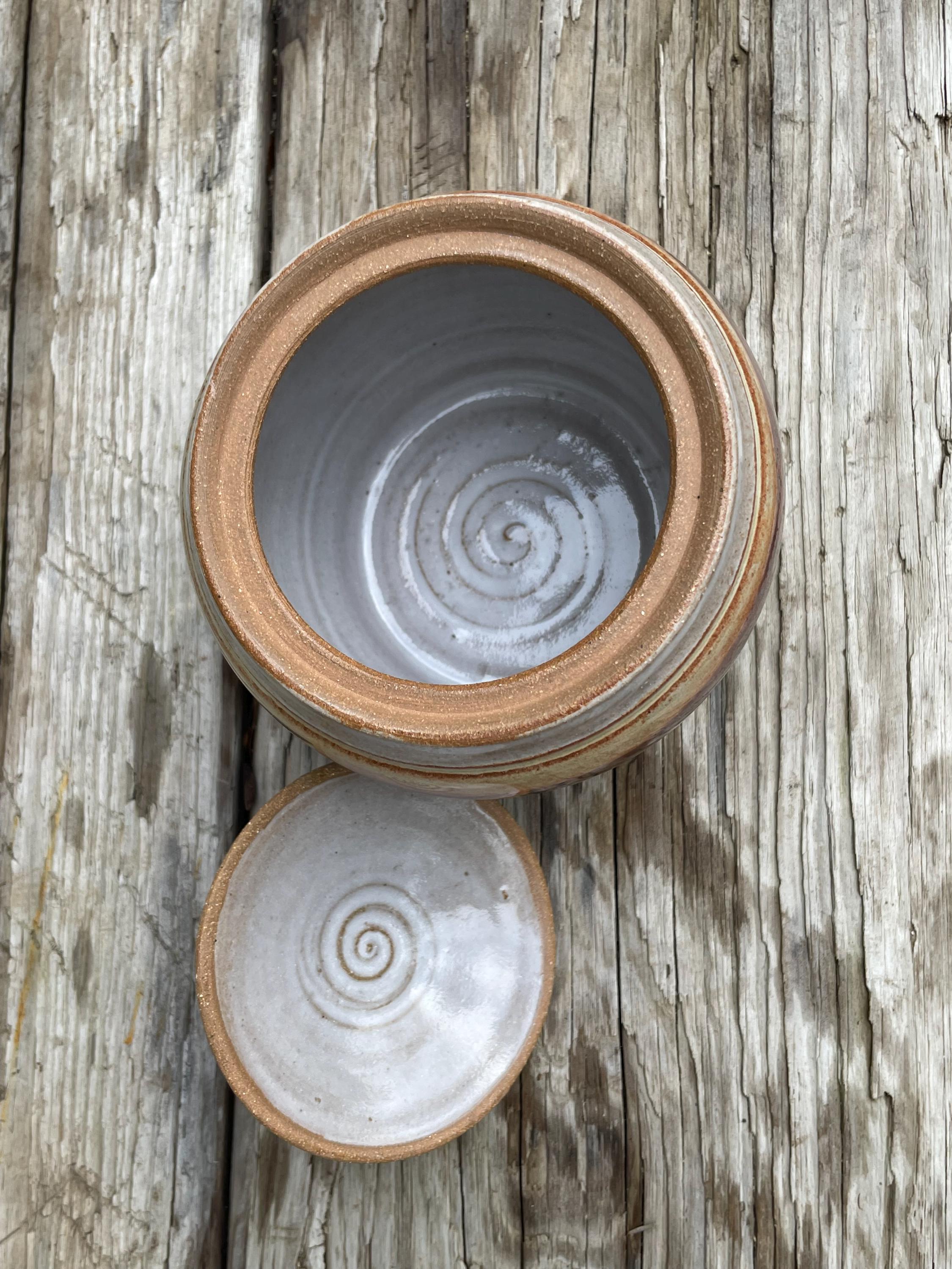 Jar Handmade Pottery With Lid Jar for Tea Lover Gift for Her Jar ...