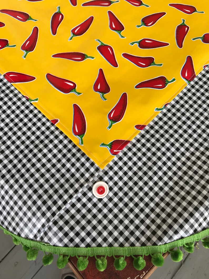 Cinco De Mayo ---chili Pepper Round Oilcloth Tablecloth - Etsy