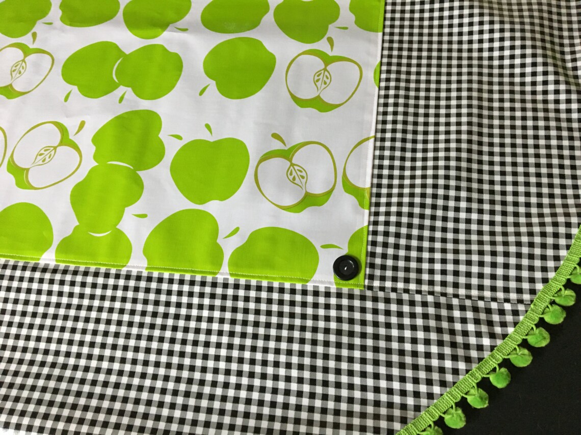 An Apple for the Teachergreen Apple and Black Gingham - Etsy